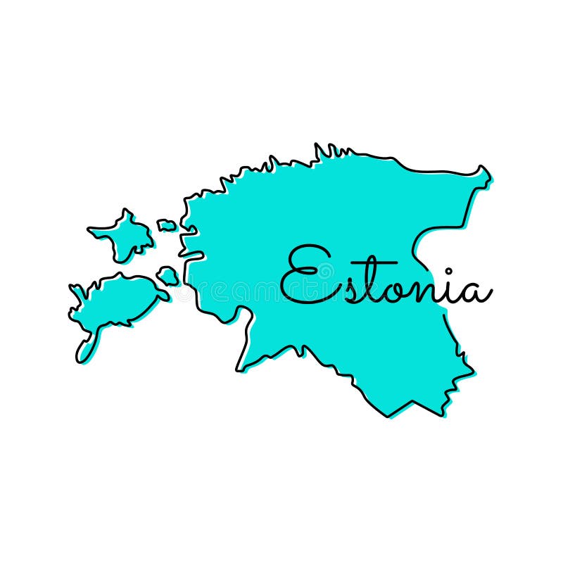 Map of Estonia Vector Design Template. Stock Vector - Illustration of ...