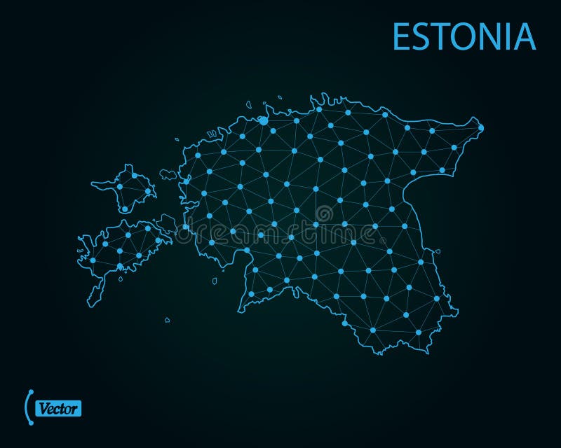 Map of Estonia. Vector Illustration. World Map Stock Illustration ...