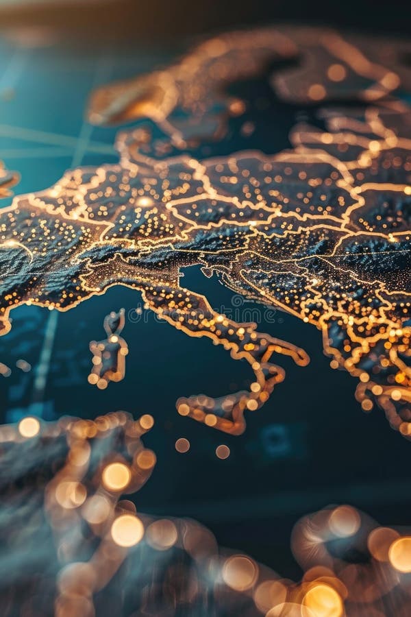 Map of Europe stock image. Image of journey, country - 374938265