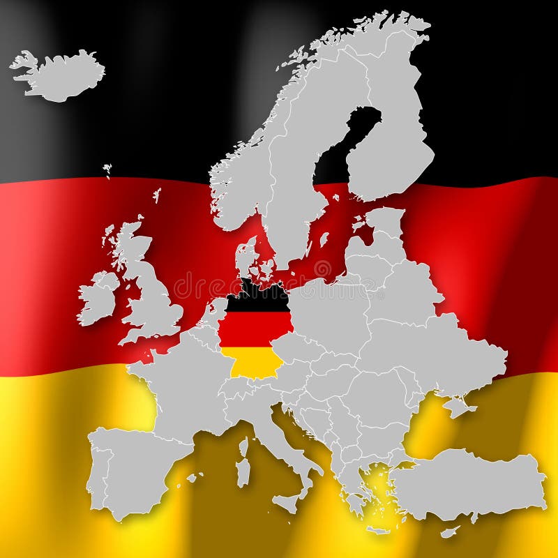 Map of Europe - Germany stock illustration. Illustration of outline ...
