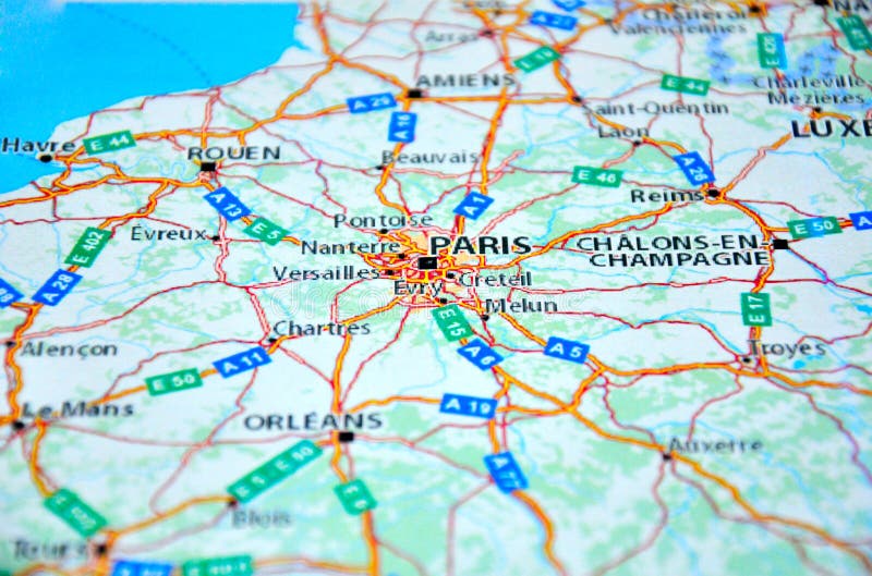 The map of Europe - Paris stock photo. Image of geographic - 178792208