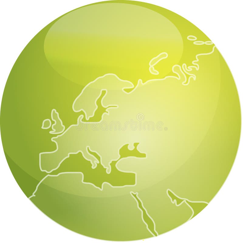 Europe Glossy Icons Collection Stock Vector - Illustration of north ...