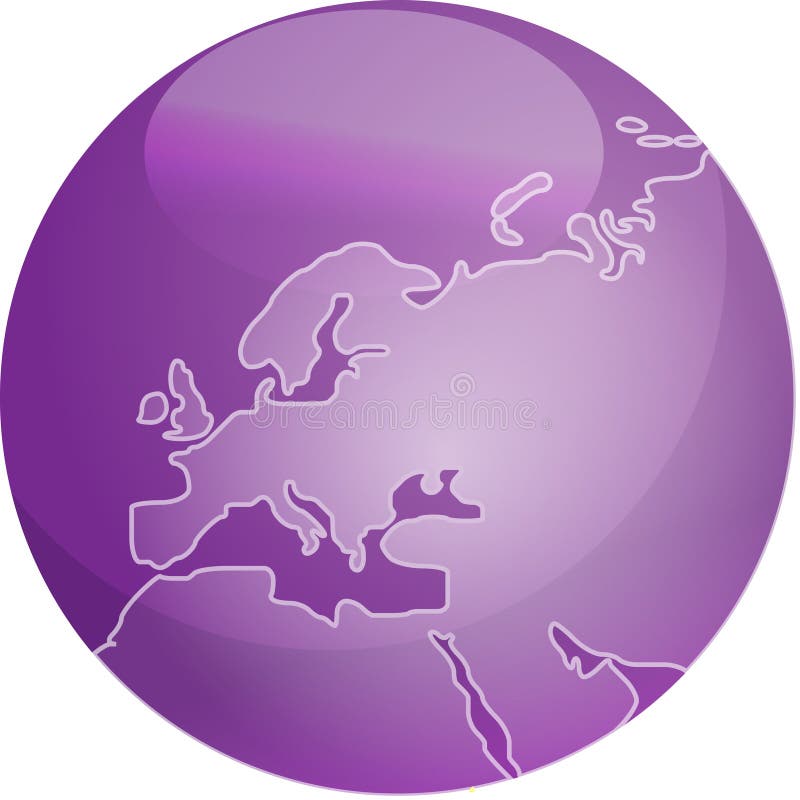 Europe Glossy Icons Collection Stock Vector - Illustration of north ...