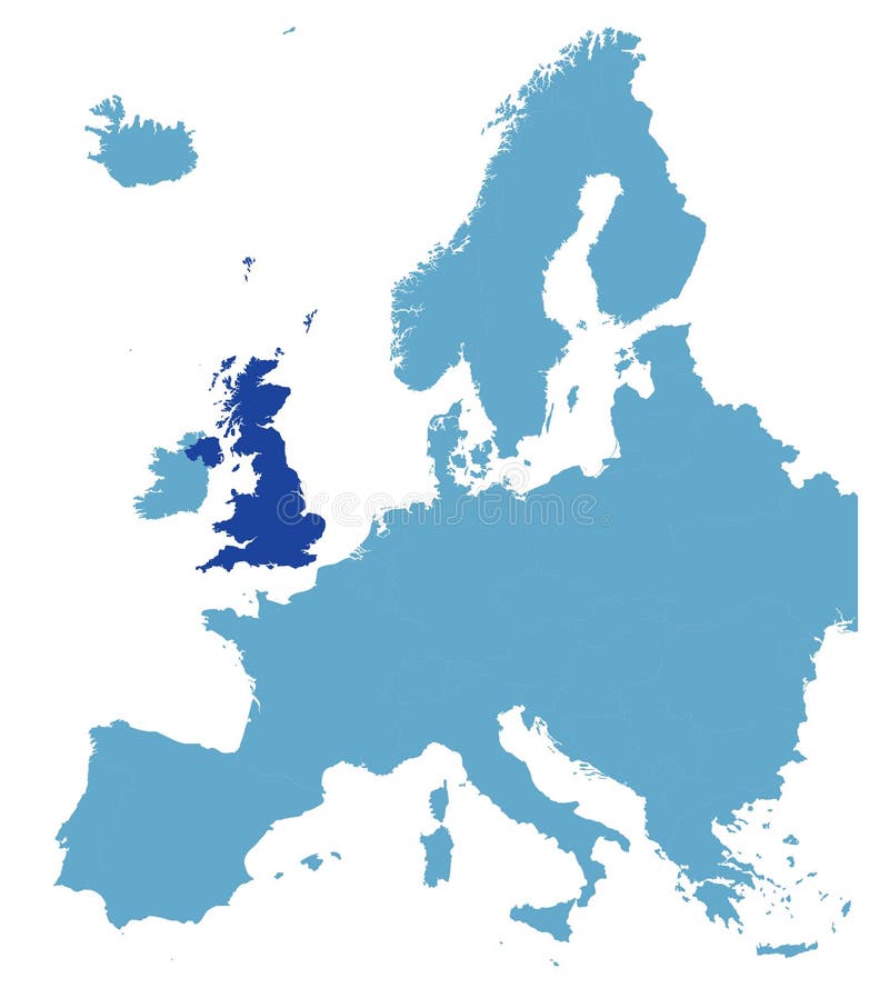 Map of Europe and UK. Vector Illustration Stock Vector - Illustration ...