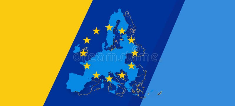 Map of the European Union EU Stock Illustration - Illustration of ...