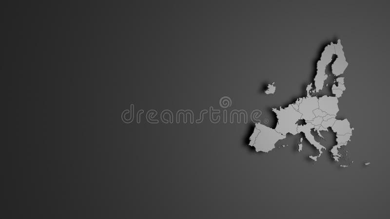 Map of the European Union on Grey Background Stock Illustration ...