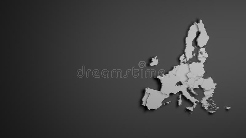 Map of the European Union on Grey Background Stock Illustration ...