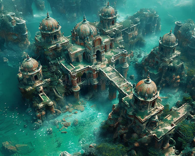 Map Exploring the Lost City of Atlantis Stock Image - Image of ...