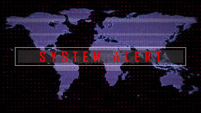 Map Fading Starting Letters Glitching into SYSTEM ALERT Locking Frame ...