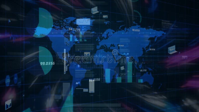 Map Fading Triggers Pie Stacking, Line Graph Rising and Bar Charts Growing Visualizing Data ...