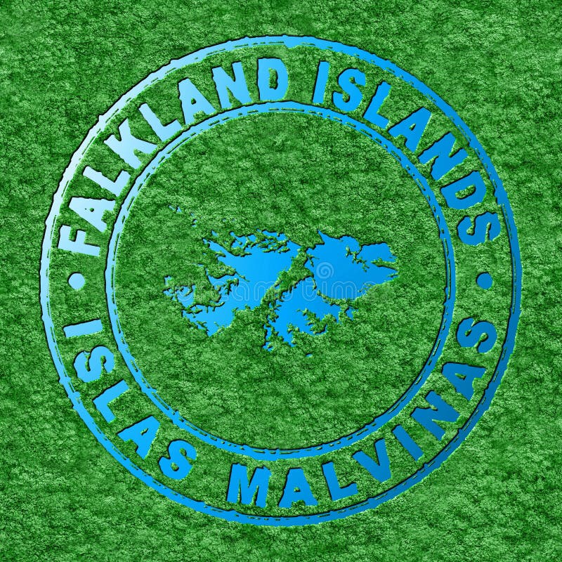 Map of Falkland Islands, Forest with Water Map Stock Illustration ...
