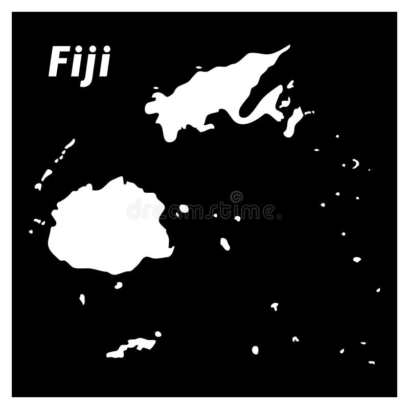 Map of fiji island stock vector. Illustration of contour - 338071595