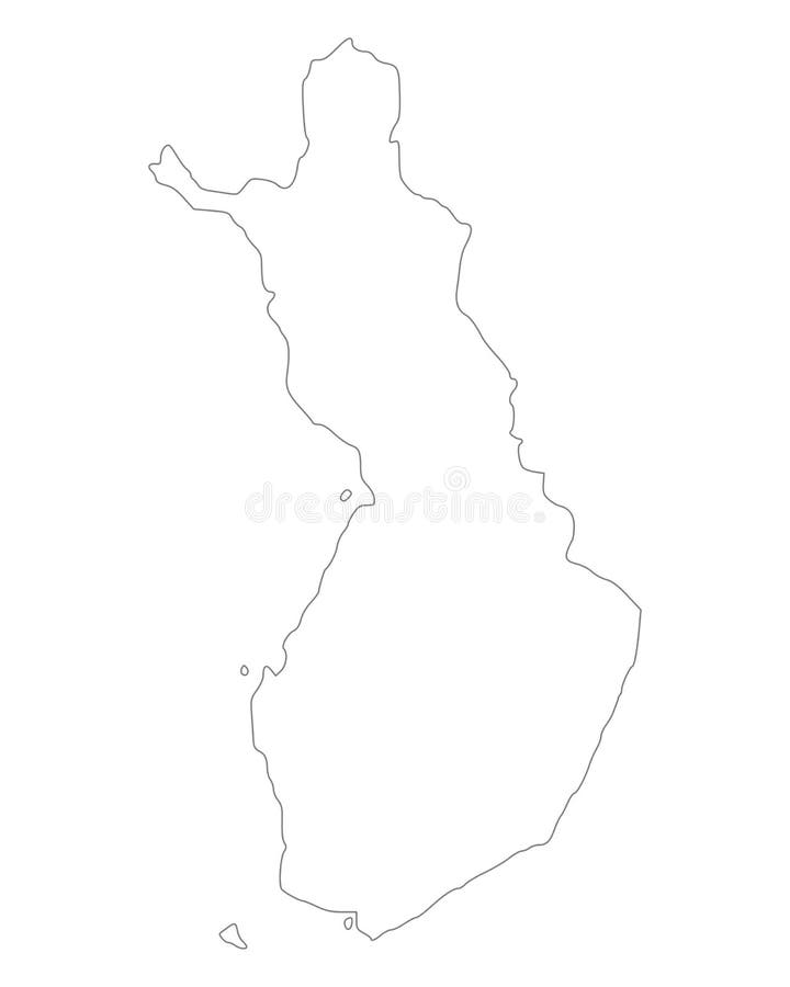 Map of Finland stock vector. Illustration of contour - 81271110