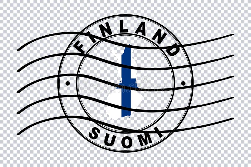 Map of Finland, Postal Passport Stamp, Travel Stamp Stock Illustration ...