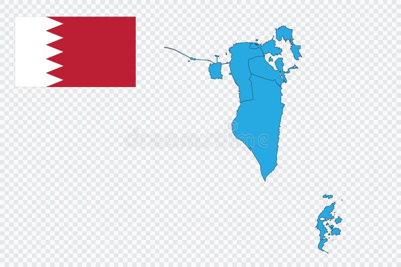 Map and flag of Bahrain stock vector. Illustration of global - 209373449