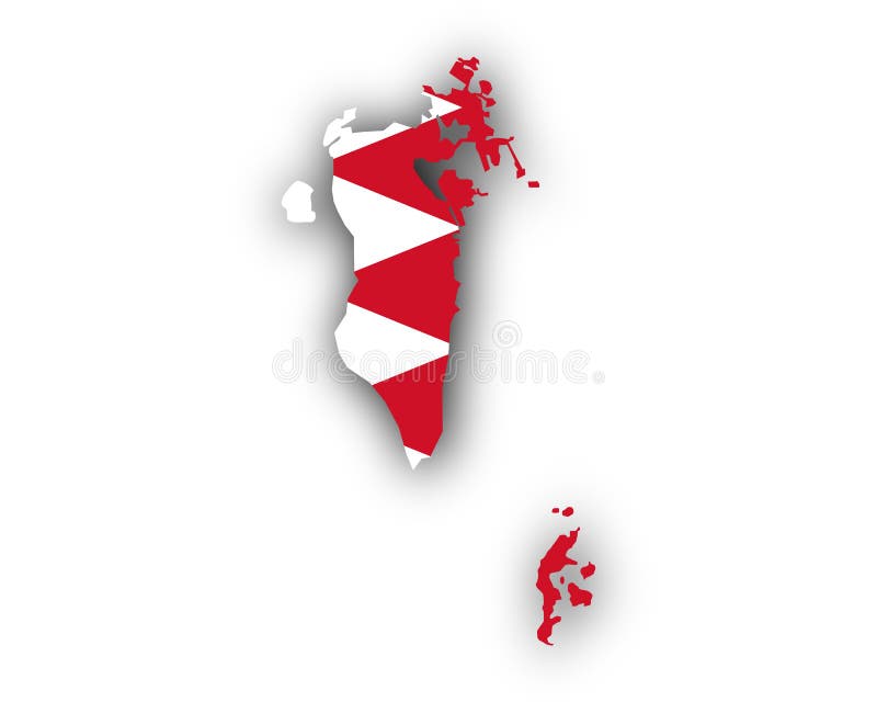 Flag and map of Bahrain stock vector. Illustration of graphic - 166013170