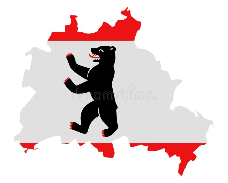 Map and flag of Berlin stock vector. Illustration of travel - 84792094