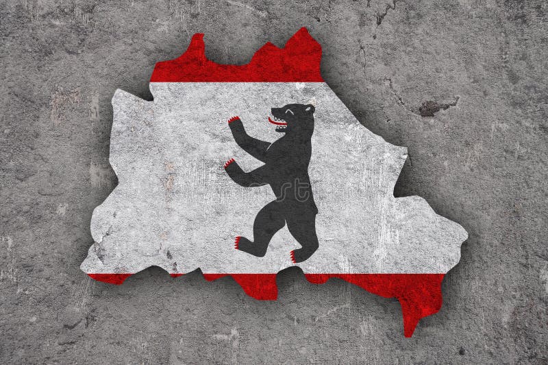 Map and flag of Berlin stock vector. Illustration of shade - 90285882