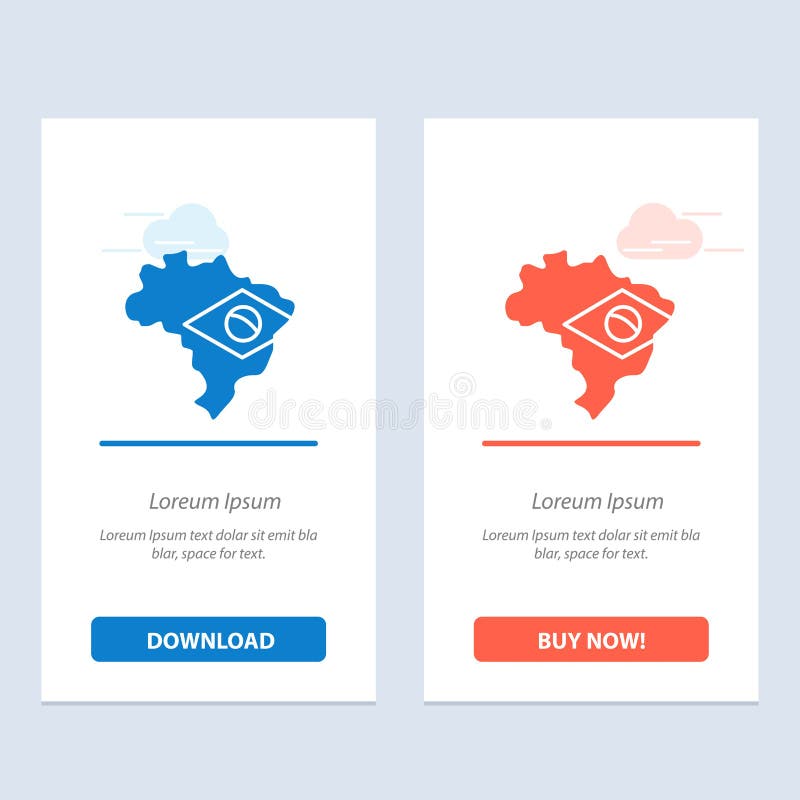 Map, Flag, Brazil Blue and Red Download and Buy Now Web Widget Card ...
