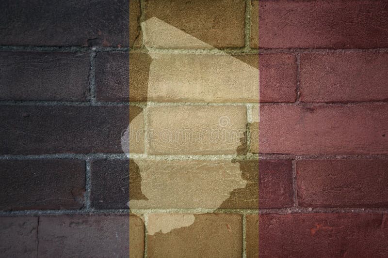 Map and Flag of Chad on a Old Brick Wall Stock Image - Image of ...