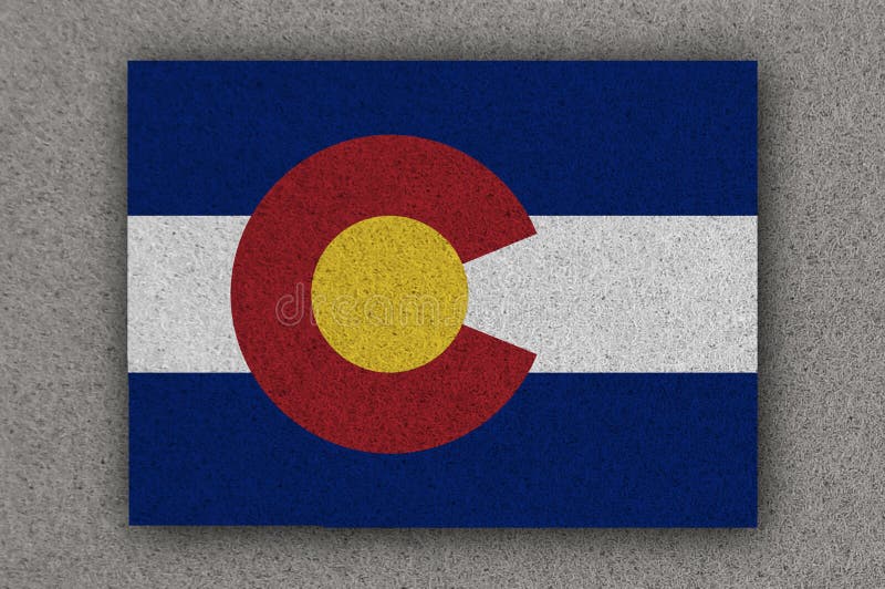 Map and Flag of Colorado on Felt Stock Illustration - Illustration of ...