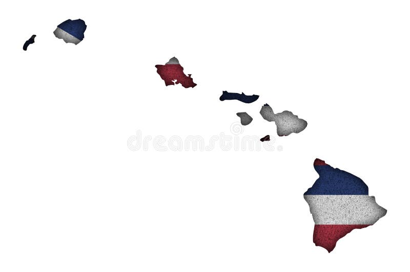 Map of Hawaii with shadow stock vector. Illustration of shade - 84427877