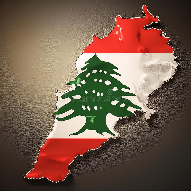 Map and flag of Lebanon stock illustration. Illustration of flower ...