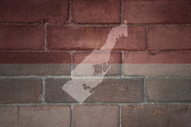 Map and Flag of Monaco on a Old Brick Wall Stock Photo - Image of jack ...