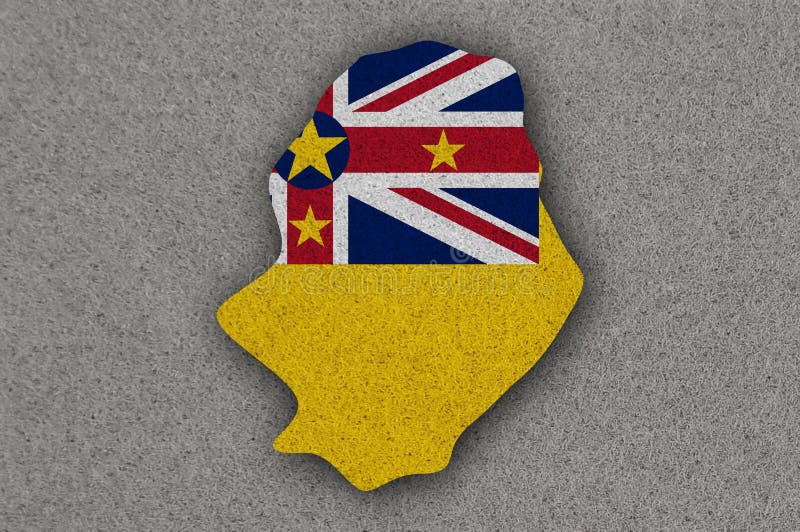 Map and Flag of Niue on Felt Stock Illustration - Illustration of niue ...