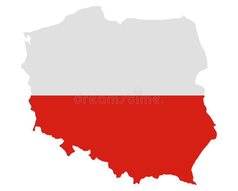 Map and flag of Poland stock vector. Illustration of symbol - 88988714