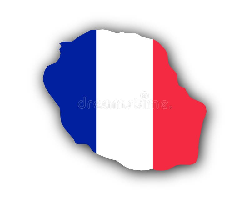 Map and flag of Reunion stock vector. Illustration of tourism - 90858590