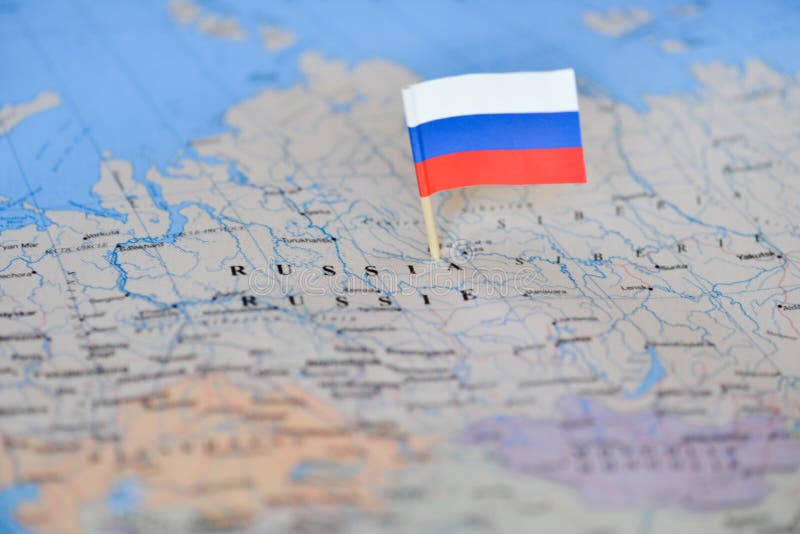 Map with flag of Russia stock photo. Image of europe - 147046786