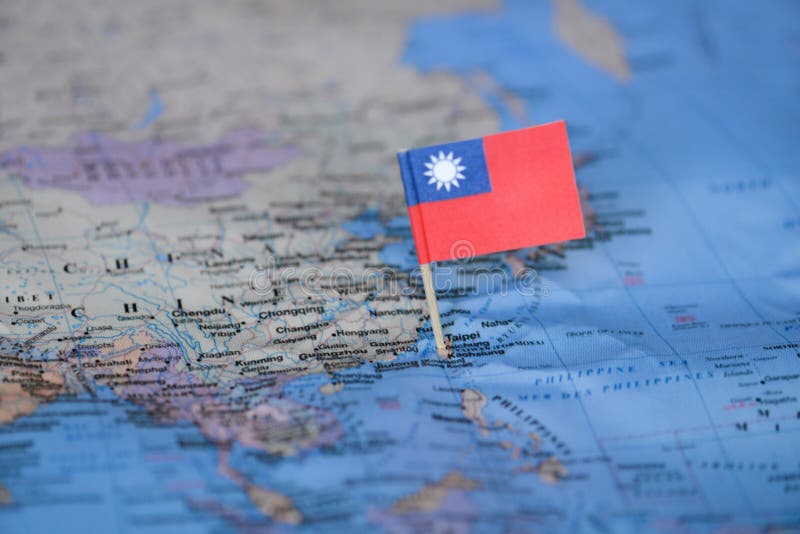 Map with flag of Taiwan stock photo. Image of taiwan - 147047418