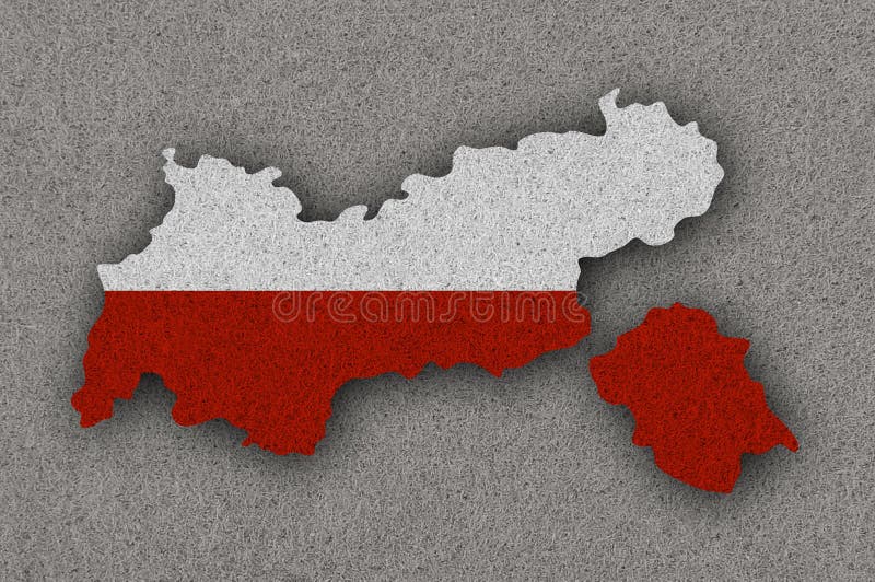 Map and Flag of Tyrol on Felt Stock Illustration - Illustration of ...