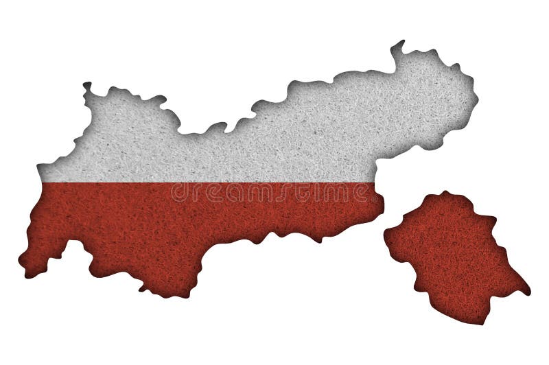 Map and Flag of Tyrol on Felt Stock Illustration - Illustration of ...