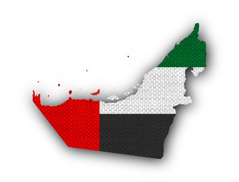 Map and Flag of the United Arab Emirates Stock Vector - Illustration of ...