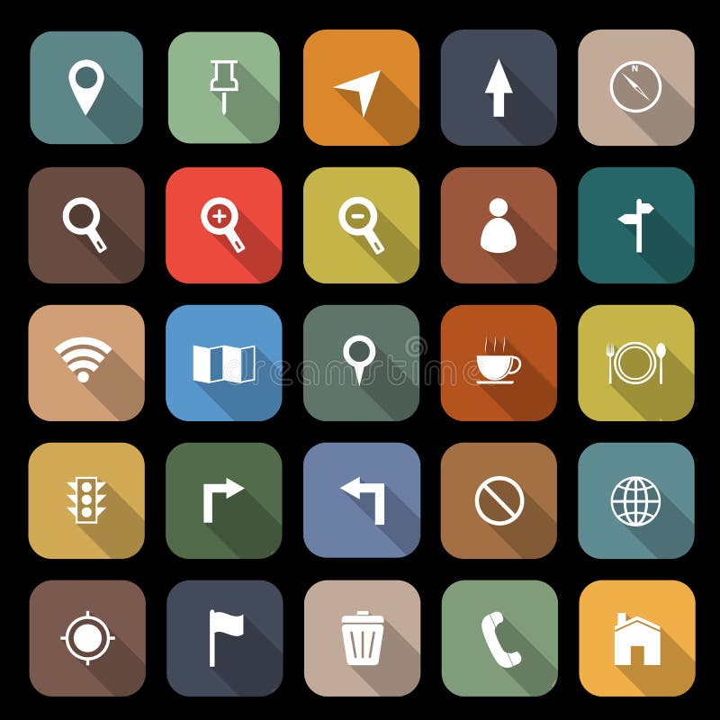 Globe Earth Flat Icon Set . Vector Illustration Stock Vector ...