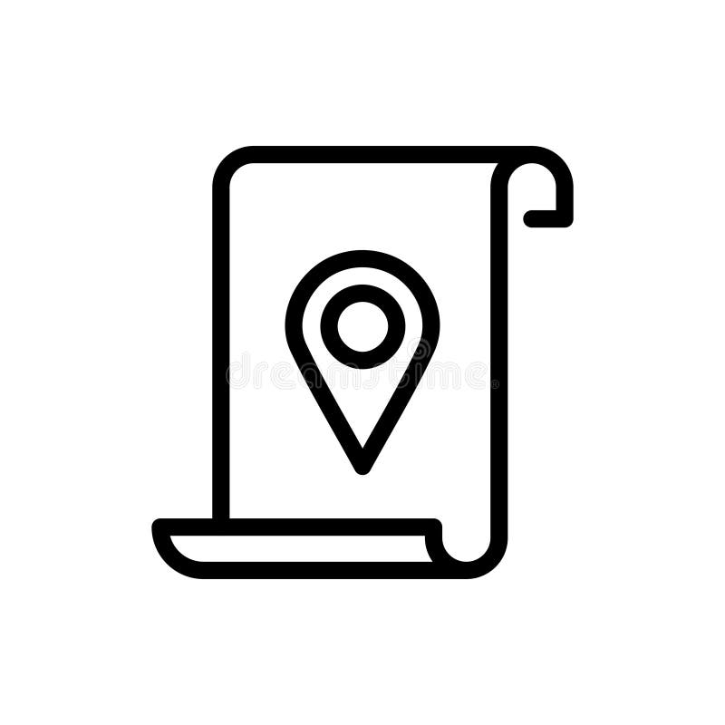 Map flat icon stock vector. Illustration of design, destination - 117111550