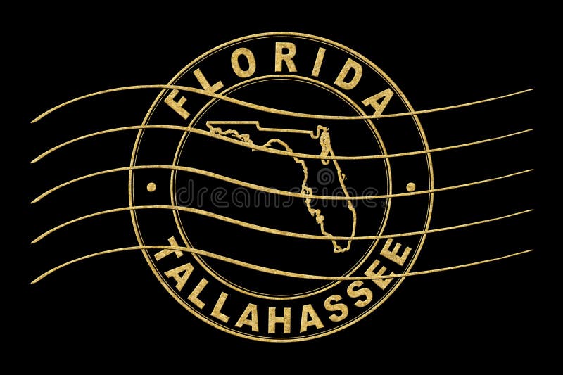 Map of Florida, Postal Passport Stamp, Travel Stamp Stock Illustration ...