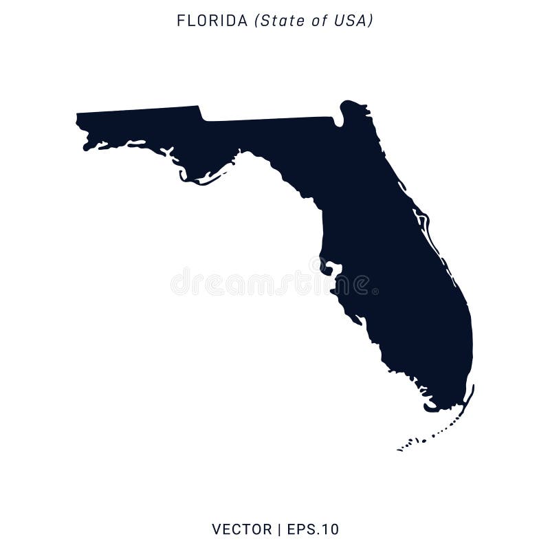 Map of Florida Vector Design Template Stock Vector - Illustration of ...