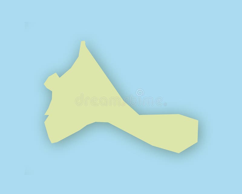 Map of Formentera with Shadow Stock Vector - Illustration of ocean ...