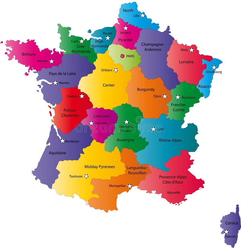 Vector France map stock vector. Illustration of geography - 6085699