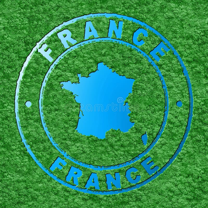 Map of France, Forest with Water Map Stock Illustration - Illustration ...