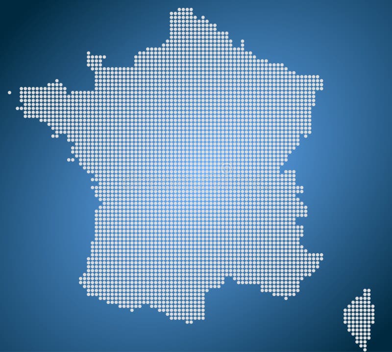 A Map of France, Pixel stock vector. Illustration of modern - 135084365
