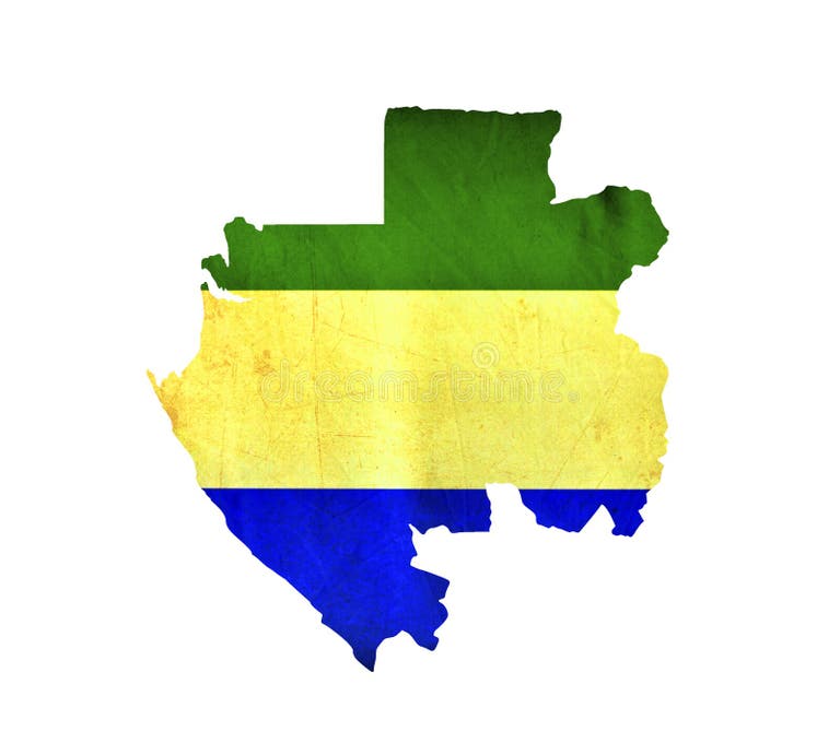 Map of Gabon isolated stock image. Image of atlas, editable - 151736561