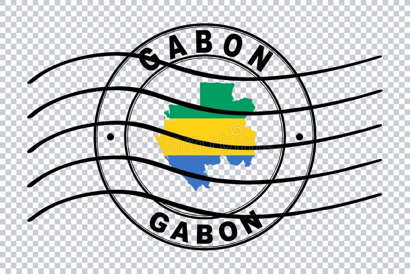 Map of Gabon, Postal Passport Stamp, Travel Stamp Stock Illustration ...