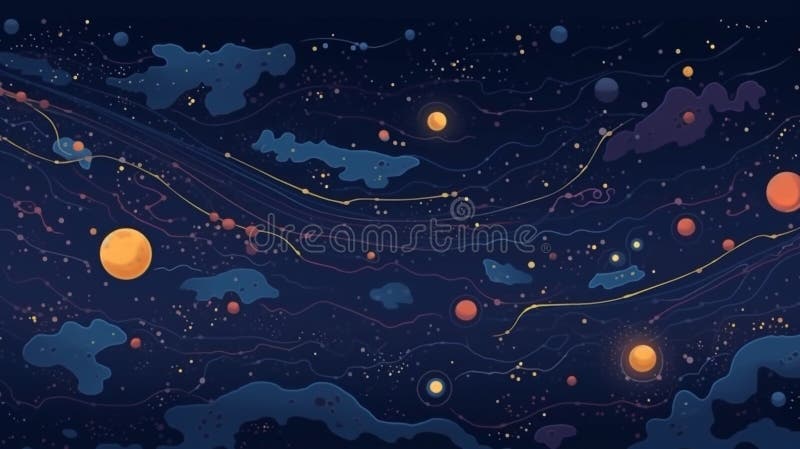Map of the Galaxy in Dark Color. AI Generated Stock Illustration ...