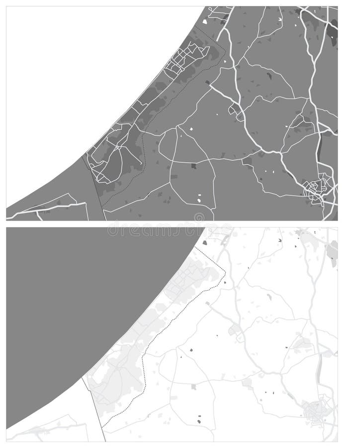 Map of Gaza, Palestine stock vector. Illustration of muslims - 300730290