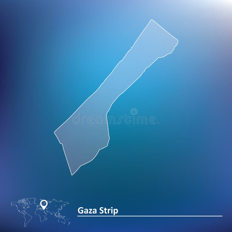 Map of Gaza Strip stock vector. Illustration of israel - 125149804
