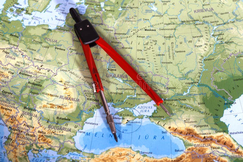Map stock image. Image of compasses, ussr, conflict, krimea - 39199059
